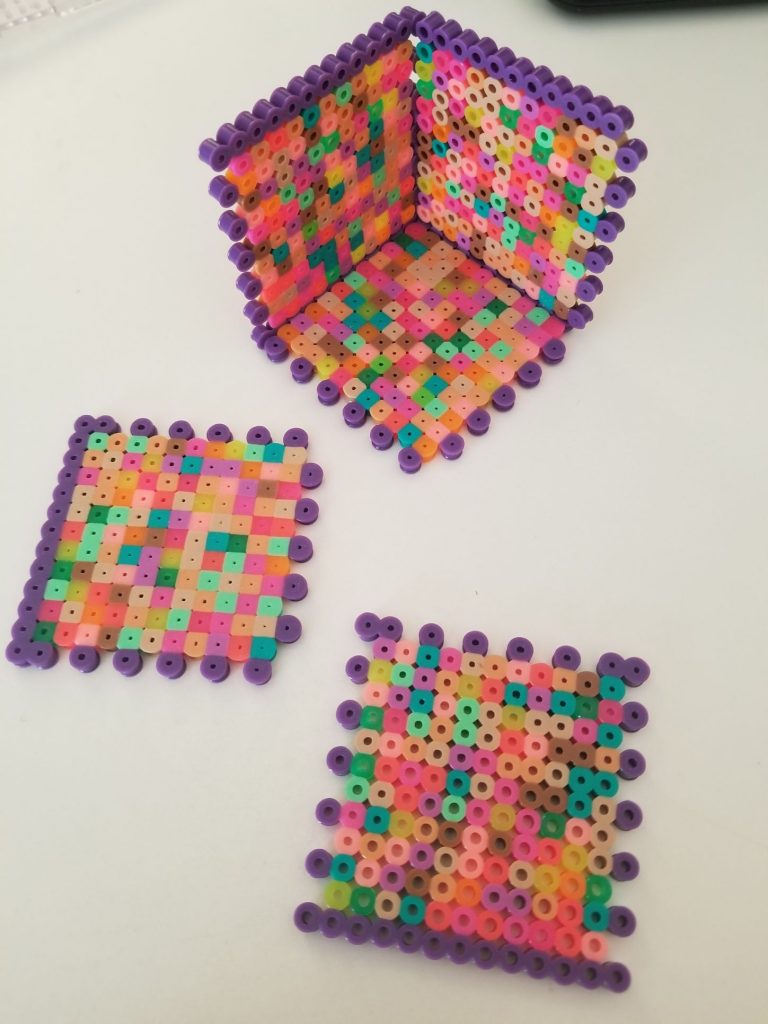 Perler Beads 3D – Cube box – jewelry box – Pixel Art and Perler Bead ...