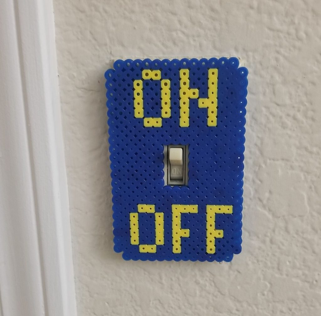 Light Switch Plate Cover – single – Pixel Art and Perler Bead Sprites
