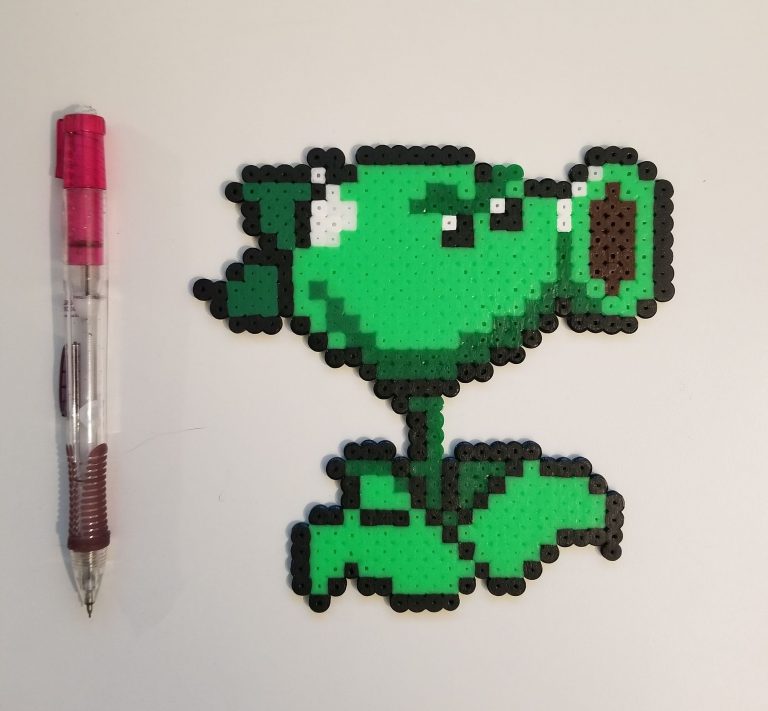 Plants vs zombies – Repeater – Pixel Art and Perler Bead Sprites